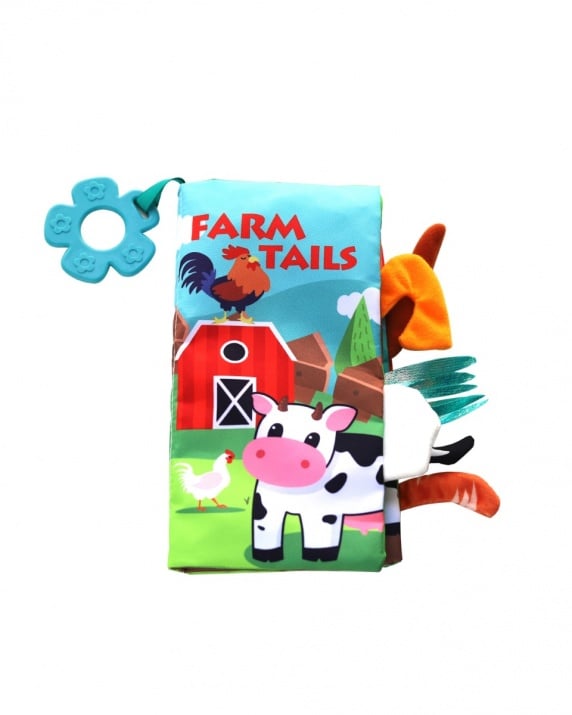 Образователна текстилна книжка с чесалка Farm tails | Ba ...