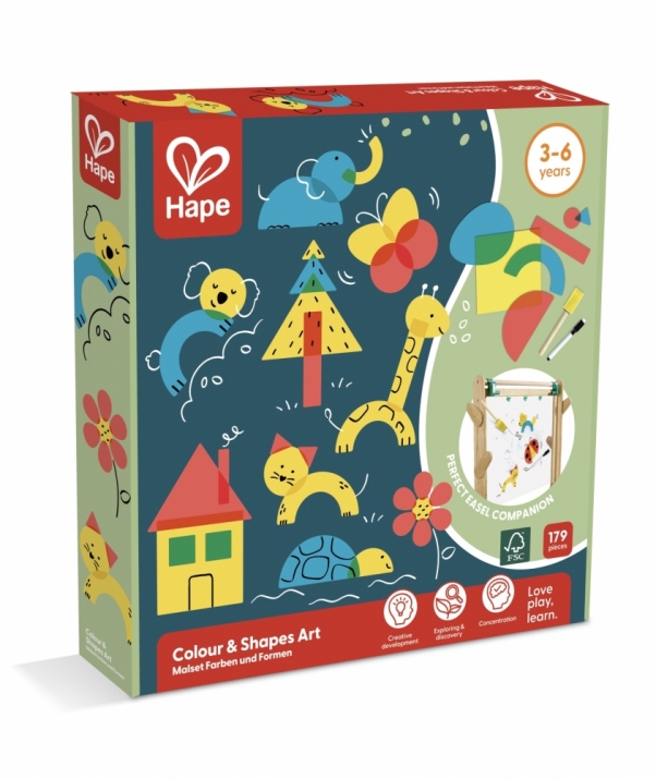 Творчески комплект, Hape, Цветове и форми, 179 части | B ...