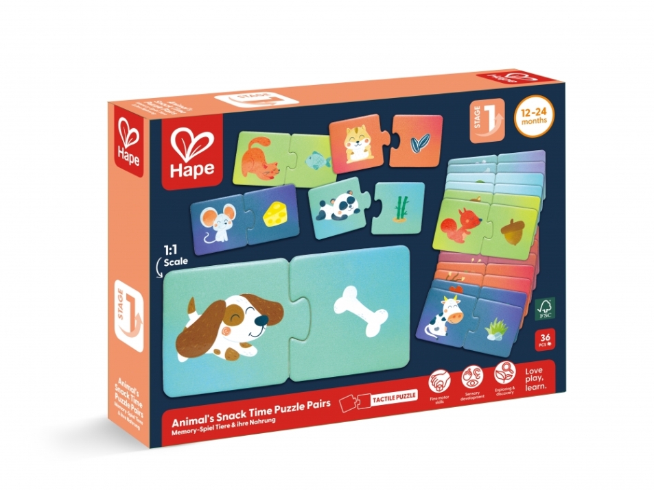 Детски образователен пъзел, Hape, С какво се хранят живо ...